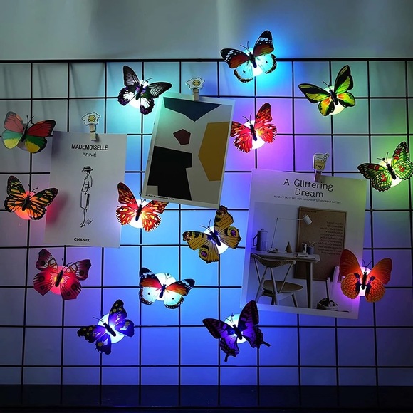 Wall Decor | Colorful 3d Led Luminous Butterfly Deco Lights | Poshmark